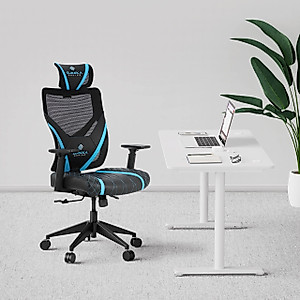 EUREKA ERGONOMIC Gaming Chair,Video Game Chairs PC Mesh Gaming Computer Chair with Adjustable Lumbar Support Headrest Armrest Gamer Desk Chair with for Adults Teens, Blue