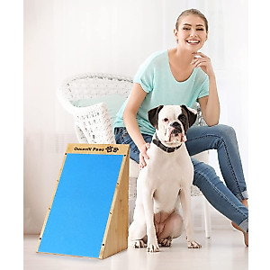 Scratch Square for Dogs, Extra Large Dog Scratch Pad for Nail, Hands Free Dog Nail File Toy, Stable Dog Scratch Pad with Bracket, Two Heights Optional