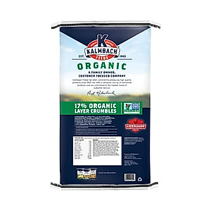 Kalmbach Feeds 17% Organic Crumbles Feed for Layer Chickens, 35 lb Bag