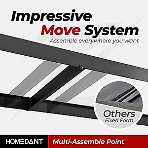HOMEDANT Z 450 Metal Reinforcement Support Beam to Strengthen Heavy Duty Garage Shelf, Movable Accessory Parts for Shelving, Powerful Load-Bearing Boost for Shelf Boards, Black 1 Set(2 pcs)