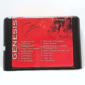 Royal Classic 18 In 1 Sega MD Multi Game Cartridge For 16 bit Sega Mega Drive / Genesis (JAP Shell)