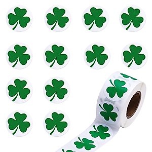 500 PCS Heart Stickers Roll 1 inch Heart Label Decals Self Adhesive Love Stickers Decorations for Valentine St.Patrick Wedding Anniversaries Envelopes Seal Tags Birthday Party Decoration (Style 6)