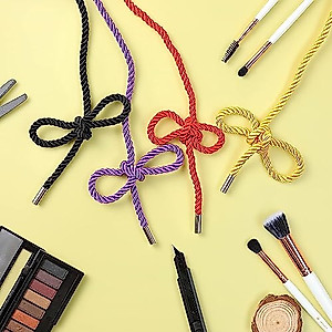 BAVIHOR Silk Rope Soft Rope, Skin Friendly Durable Long Rope, 32 Feet 8 mm Multipurpose Long Satin Braided Twisted Rope (3 Black)