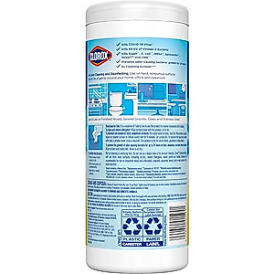 Clorox Disinfecting Wipes, Bleach Free Cleaning Wipes, Crisp Lemon, 35 Count (Package May Vary)