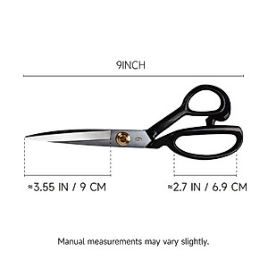 KEARING 12 Inch Heavy Duty Fabric Scissors, Professional Tailor Shears for Precision Cutting of Leather, Denim, and Multi-Layer Fabrics for Sewing, Dressmaking, Cutting - 1 lb - Right-Handed