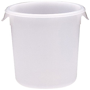 Rubbermaid Commercial Products Round Storage Container, 8-Court Capacity, High Temperature Range Food Organization for Wet/Dry Food in Kitchen/Restaurants/Cafeteria, Pack of 12