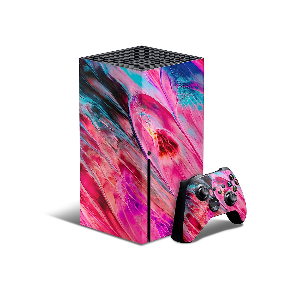 Design SkinZ Liquid Abstract Paint V67 - Design Skinz Full-Body Cover Wrap Removable Vinyl Decal Skin Kit Compatible with The Microsoft Xbox ONE X