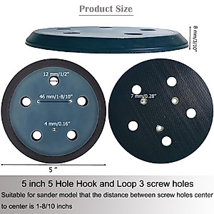 5-Inch Sander Pad for Porter Cable 333, 333VS Random Orbit Sanders - 5" 5 Hole Hook and Loop Replacement Sanding Pad for Wood-Working Automotive and Metalworking