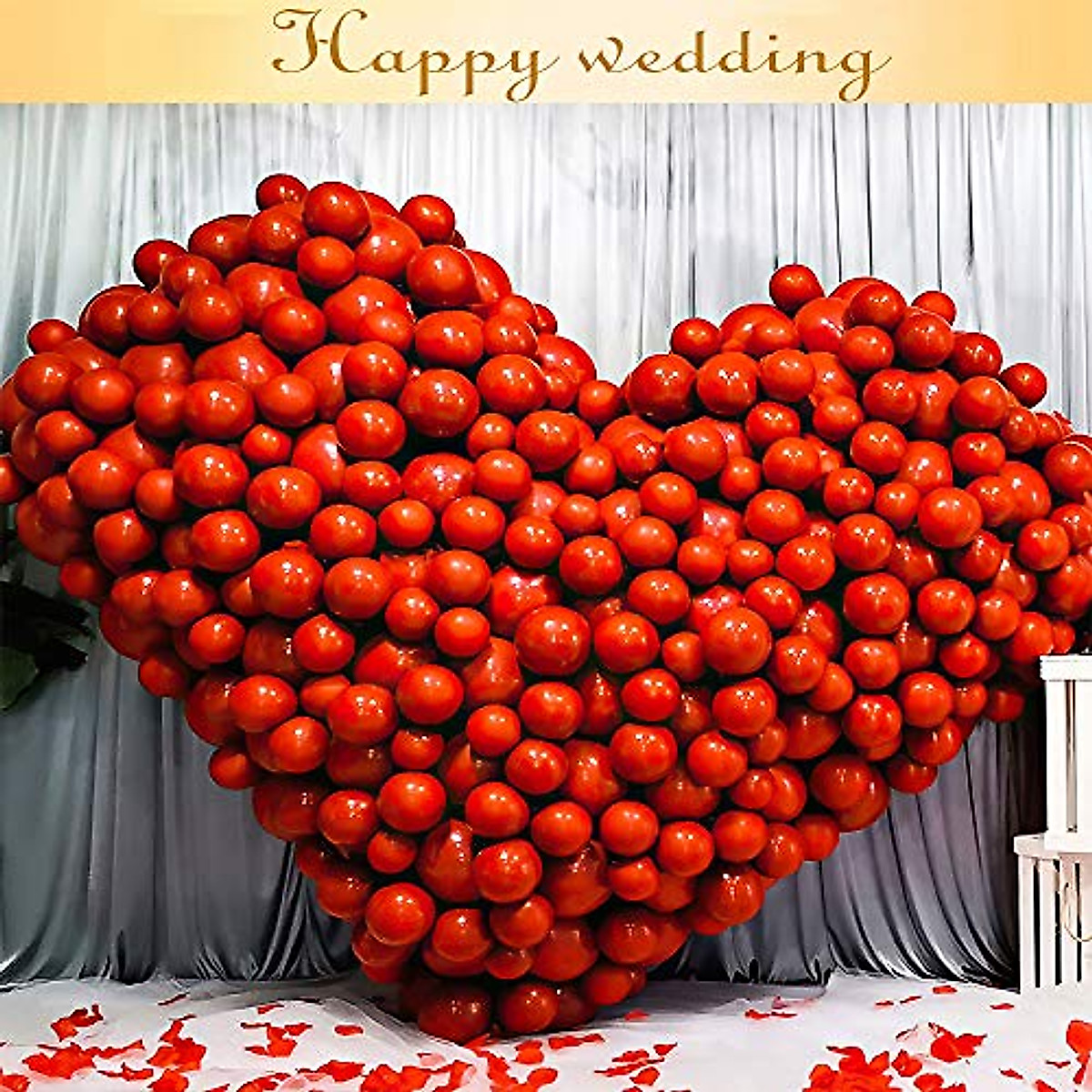 Red Latex Party Balloons, 50 pcs 12 Inch Dark Red Balloons for Wedding, Birthday Party, Valetine's Day, New Year, Christmas Party Decorations