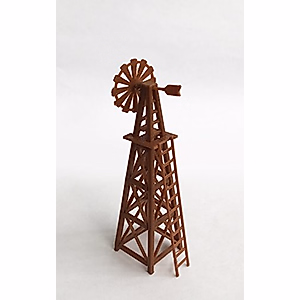 Outland Models Railway Layout Country Farm Windmill (Brown) HO Scale 1:87