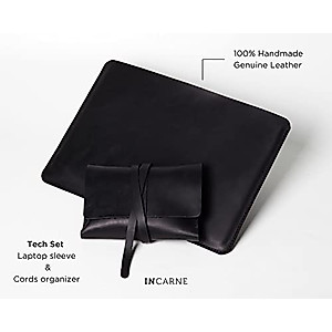 Laptop Sleeve Case & Cord Organizer Bag, Cable Tech Accessories Pouch, Charger Case, MacBook Pro 13 / Air M2 Case (MacBook Pro 13" 2016-2021 // Air 13” 2018-2021, Black)