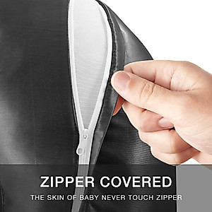 Pro Goleem Satin Nursing Pillow Cover Silk Feeling Soft Feeding Pillow Slipcover for Breastfeeding Moms Fits Standard Infant Nursing Pillow or Positioner Black