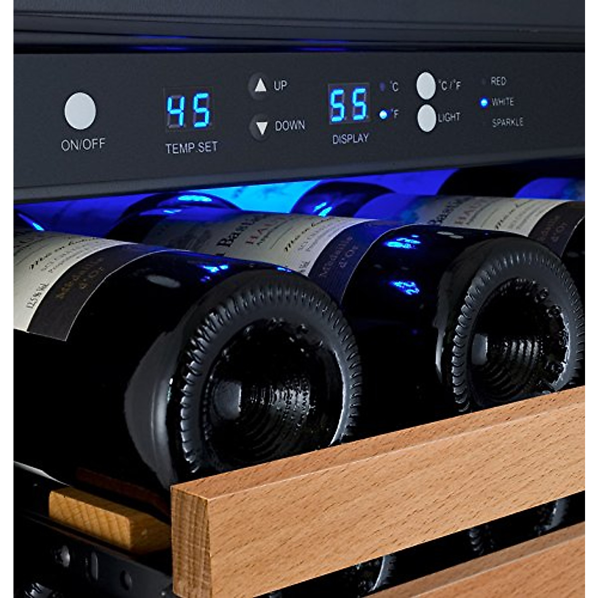 Allavino 24" Wide FlexCount II Tru-Vino 56 Bottle Single Zone Black Right Hinge Wine Refrigerator