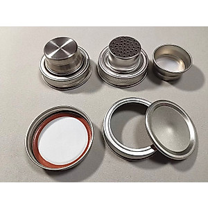 Mason Jars Shaker Lids Regular Mouth Sealing Lids for Mix Spices Canning Jar Lid Set of 4
