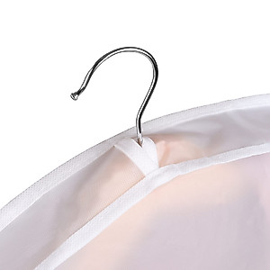 KEEGH Extra Wide Garment Shoulder Covers Bag (Set of 12) Breathable Hanging Closet Suit Organizer Keep Clothes Shoulder Clean, 2" Gusset Hold More Coats, Jackets, Dress