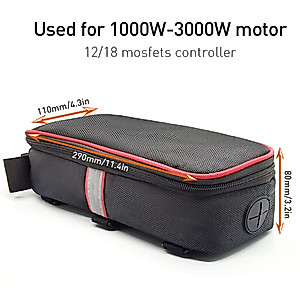 HUDAMZKY Ebike Controller Bag, Controller Bag Case Kit for E-Bike Electric Bicycles Mountain Bikes Electric Motor Kit (Large size)
