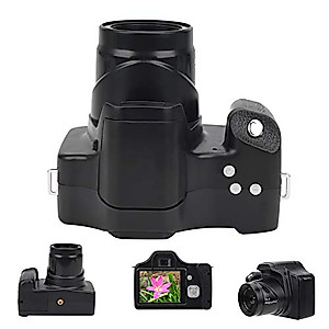 SALUTUY Digital Camera, Lightweight and Portable 24MP Photo Shooting 3in LCD HD Screen Point and Shoot Camera for Home Use for Travel(Standard Version + Wide-Angle Lens)