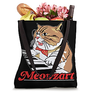 Meowzart Piano Cat Musician Musical Instrument Pianist Music Tote Bag