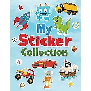My Sticker Collection: Large BLANK Sticker Book for Collecting Stickers with 120 BLANK Pages for Kids Boys