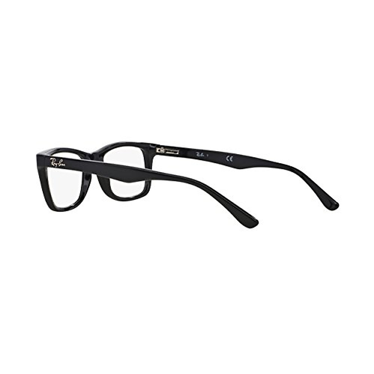 Ray-Ban RX5228 Square Prescription Eyeglass Frames, Black/Demo Lens, 55 mm