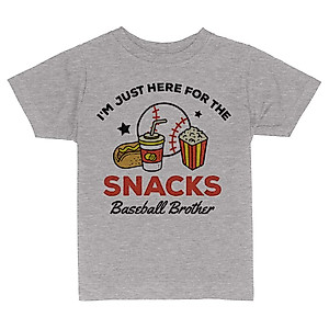 Baseball Brother Toddler Kids T-Shirt 2T Heather Grey