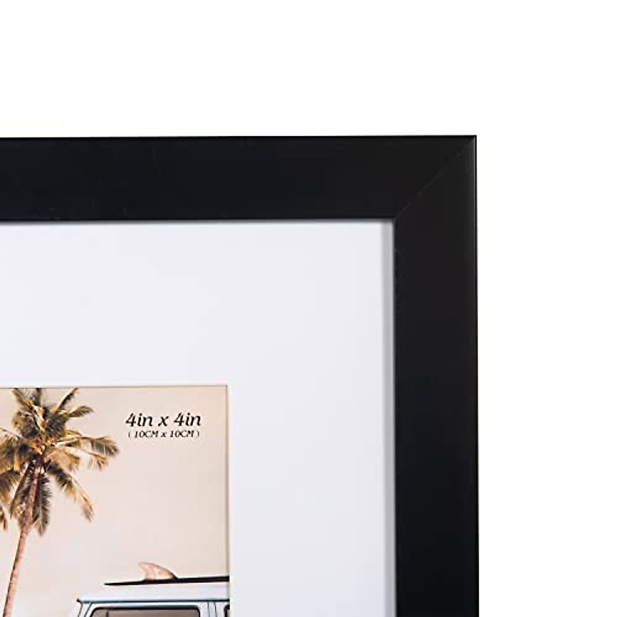 Scholartree Black 8x8 Picture Frames Set of 6, Display 8x8 without Mat or 4x4 with Mat，Wall Gallery Photo Frames