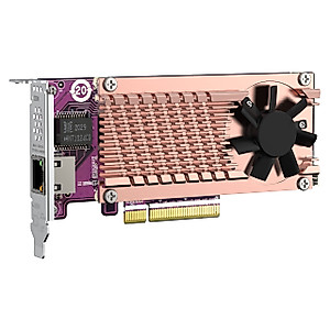 QNAP QM2-2P10G1TB 2 x PCIe Gen3 NVMe SSD & 1 x 10GbE (10G/5G/2.5G/1G/100M) Port Expansion Card to Enhance Performance