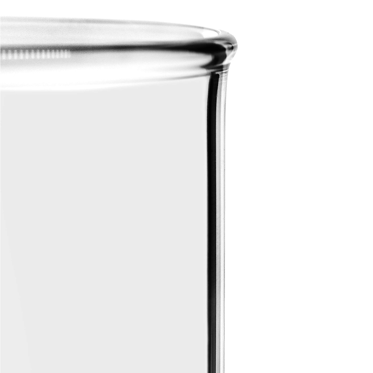 EISCO 12PK Beakers, 10ml - ASTM - Low Form with Spout - White Graduations - Borosilicate 3.3 Glass