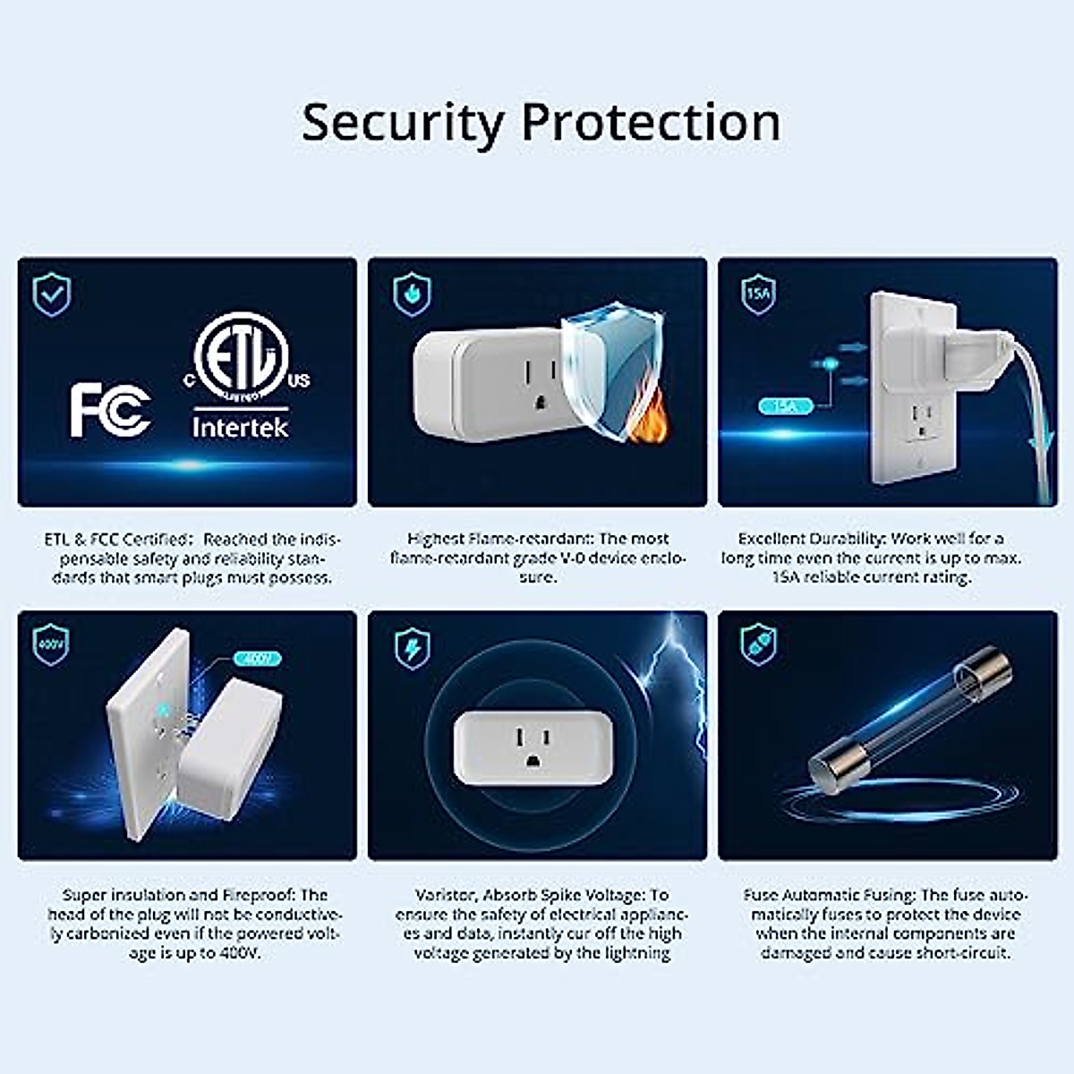 SONOFF S40 Smart Plug with Energy Monitoring 15A, WiFi Smart Outlets That Work with Alexa, Google Home & IFTTT, Smart Plug with Remote, ETL Certified, NO Hub Required, 2.4G WiFi Only(4-Pack)