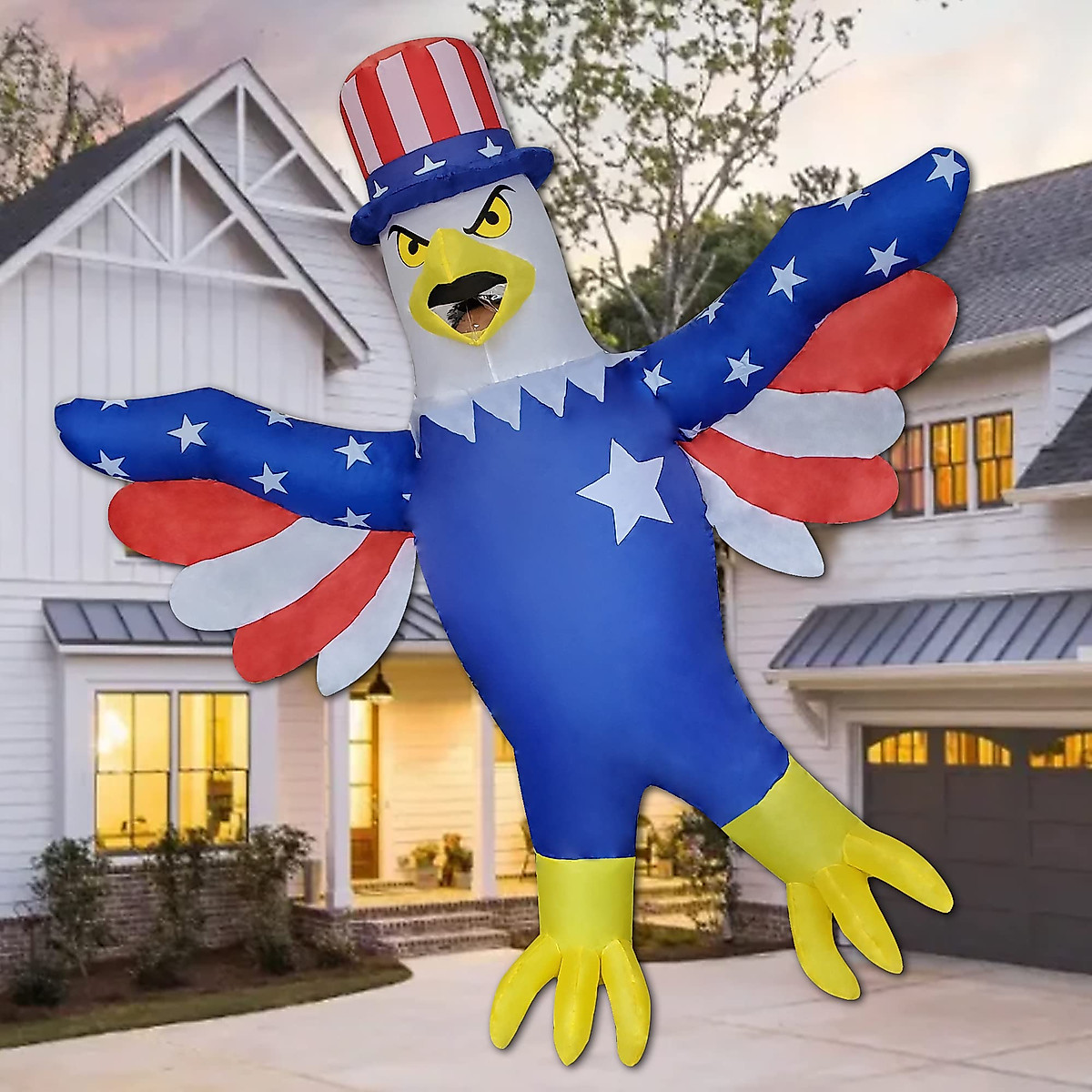 NiSotieb Inflatable Bald Eagle Costume Independence Day Blow-up Costume for Adult/Halloween/Patriotic Parade