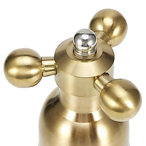 BORDSTRACT Pepper Grinder, Stainless Steel Salt and Pepper Grinder Salt Spice Mill Adjustable Coarseness Grinder, Seasoning Grinding Kitchen Tool for Cooking Gold)