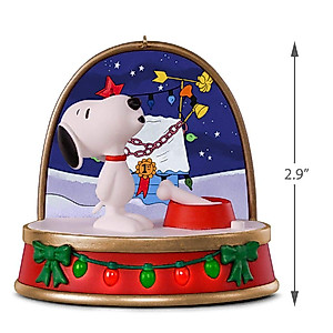 HMK Hallmark 2018 Keepsake A Charlie Brown Christmas Snoopy Ornament with Sound and Light