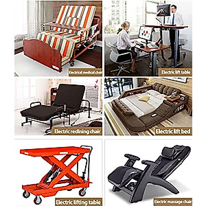 Electric Heavy Duty Linear Actuator Motor DC 12V 24V 50mm - 800mm High Speed/Low Speed Max. 2000N Waterproof IP65 Electric Stand Lifting Rod(60mm/s-250N(25KG),12V-100mm)