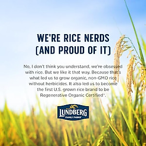 Lundberg Brown Rice, Organic Long Grain Rice - Non-Sticky, Fluffy Whole Grain Rice for Healthy Meals, Vegan Food, Gluten-Free Rice Grown in California, 32 Oz