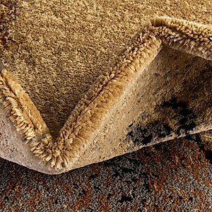 Unique Loom Barista Collection Area Rug - Excelsa (7' 10" Square, Beige/ Brown)