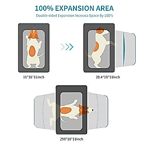 Cat Carrier Airline Approved Pet Carrier, Expandable Foldable Soft-Sided Dog Carrier, 3 Open Doors, 2 Reflective Tapes, Pet Travel Bag Safe and Easy for Cats and Dogs(Pink)