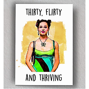 Thirty and Flirty 30TH Birthday Card | Jenna Rink | Sassy Card for Sister, Girlfriend | Funny Romantic Movie Blank Card