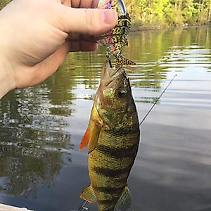 Rose Kuli Fishing Lures for Bass, 4 inch Rainbow Multi Jointed Swimbaits Slow Sinking Bionic Swimming Lures, 6 Segment Lifelike Topwater Hard Lures for Freshwater Saltwater Topwater Bass Trout