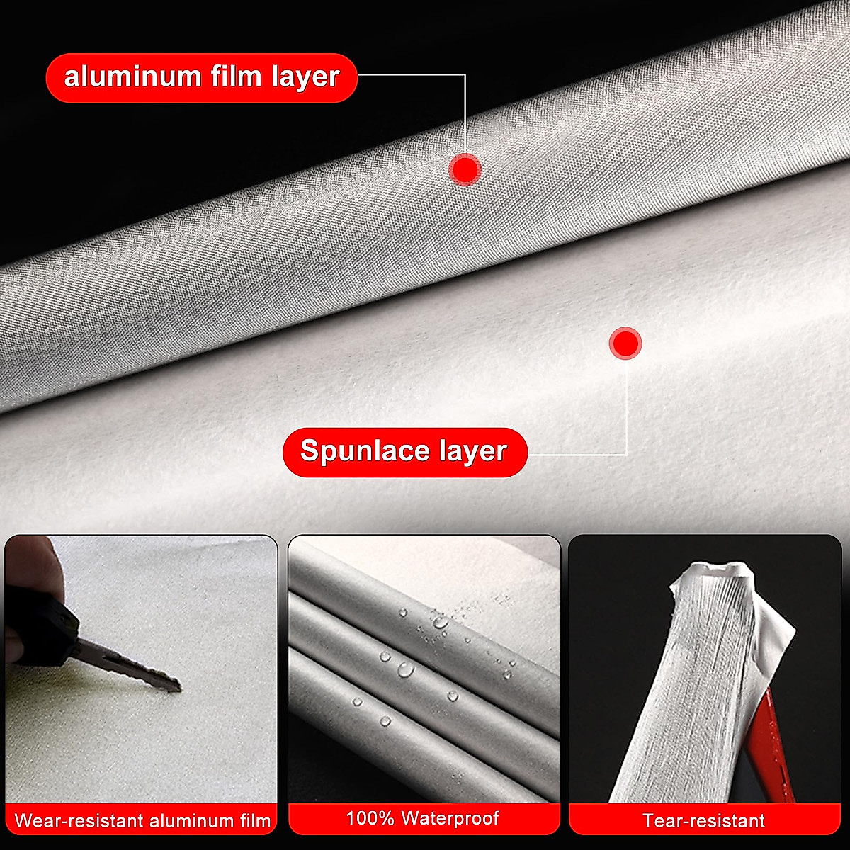 Waterproof Car Covers Replace for 2008-2024 Dodge Challenger, 6 Layers All Weather Custom-fit Car Cover with Zipper Door & Windproof Bands for Snow Rain Dust Hail Protection