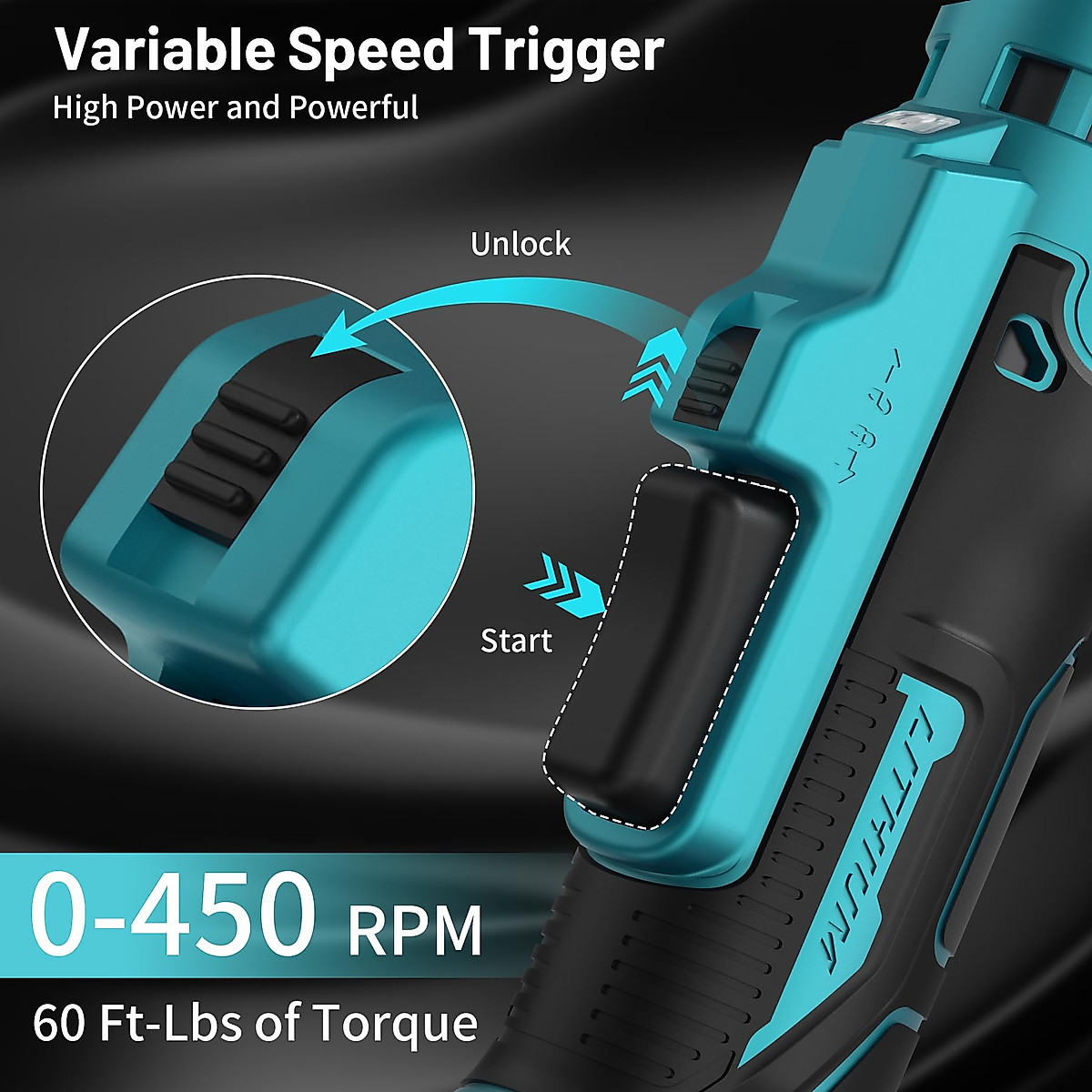 Housiwill 21V 3/8" Cordless Ratchet Wrench Set , Electric Ratchet Wrench Set with 2*2000mAh Li-ion Batteries + 1*2A Charger + 9*Bolt Sockets , 60 ft-lbs 450 RPM Cordless Electric Ratchet Wrench Set.