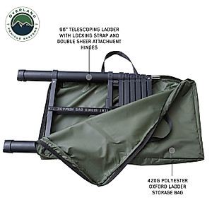 OVS Nomadic 4 Extended Roof Top Tent - Dark Gray Base with Green Rain Fly & Black Cover