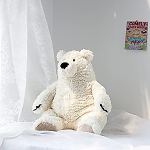 LIJIUSM Plush Toys for Kids Cartoon Velvet Animal Stuffed Toys Festival Birthday Gifts for Girls Boys (Polar Bear - 26cm)