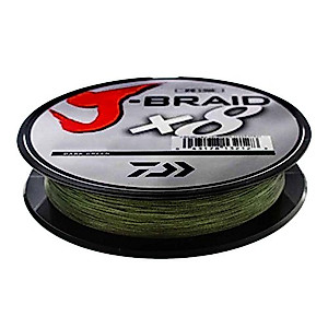 Daiwa J-BRAIDX8, Filler Spool, Dark Green, Mono Dia.= 6lb.