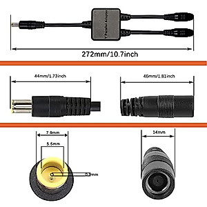 KarlKers 8mm Parallel Adapter Cable, 8mm Solar Combiner Cable, 8mm Y Branch Parallel Adapter Cable for Solar Panel Reverse Current Protection Charge Solar Generator Compatible with Jackery