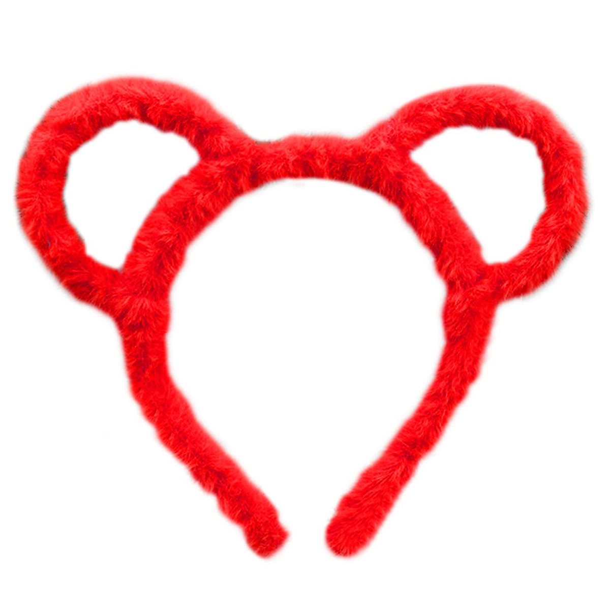 Women Winter Thick Plush Headband Round Mouse Bear Ears Makeup Hair Hoop Bandana Barrettes Black Girls