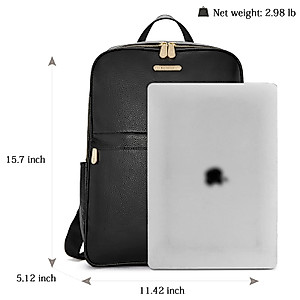 BOSTANTEN Womens Leather Wallets RFID Blocking Large Capacity＆Leather 15.6 inch Laptop Backpack Computer Bag