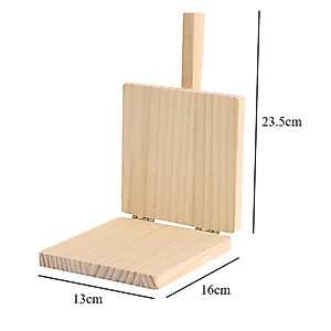 IEUDNS Dough Presser Dough Pressing Tool, Wooden Wooden Tortilla Press Maker, Manual Dumpling Wrapper Presser Kitchen Gadgets, Beige