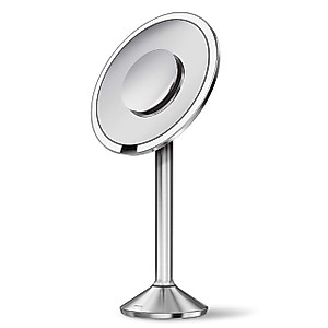 simplehuman ST3007 Sensor Mirror, Brushed Stainless Steel, Pro — 20cm (10x + 5x Magnification), 2 pound