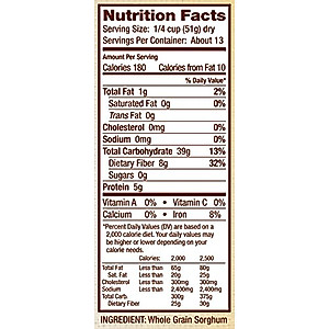 Bob's Red Mill 2531C244 Whole Grain Sorghum 24 Ounce