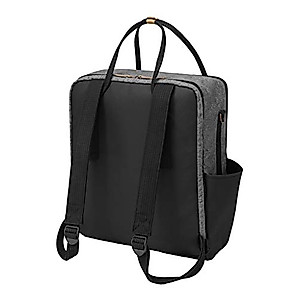 Petunia Pickle Bottom InterMix Backpack | Diaper Bag Backpack| Baby Bottle Bag for Parents | Stylish Baby Bag Organizer| Sophisticated and Spacious Backpack for On the Go Moms | Graphite/Black